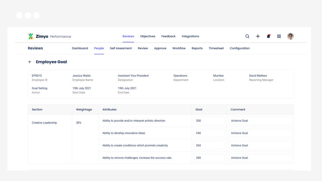 Employee Performance Management Software | Zimyo