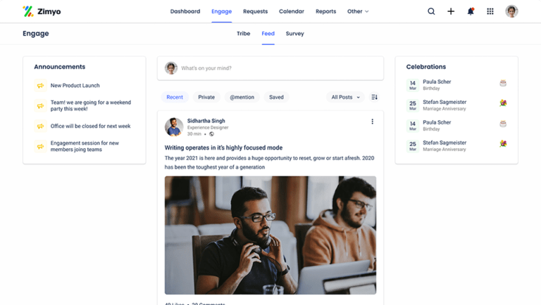 HR Software for Startups to Enhance Employee Engagement | Zimyo