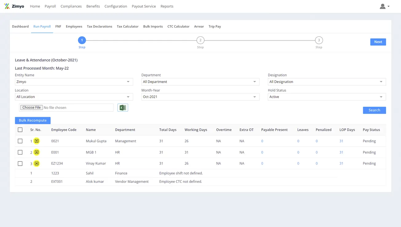 Payroll Software - Automate your Payroll | Zimyo