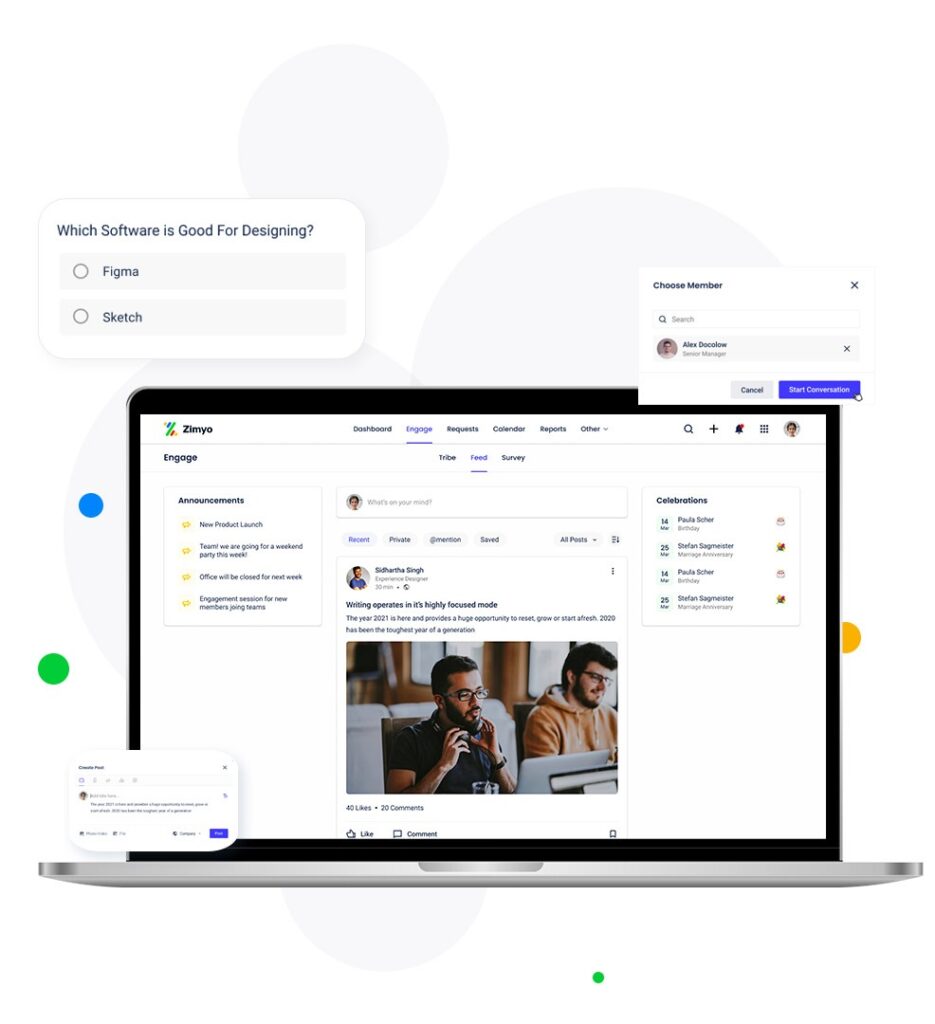 Employee Engagement Software | Zimyo
