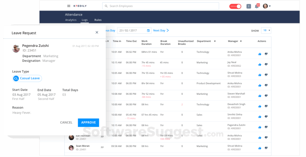 Top 9 Attendance Management Software 2025 | Zimyo HRMS
